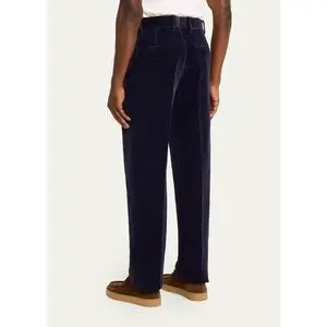 JIL SANDER Cotton-linen Velvet Trousers
