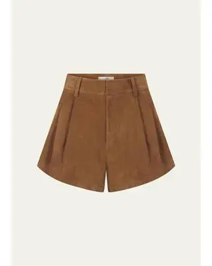 FRAME The Suede Utility Shorts - Chai