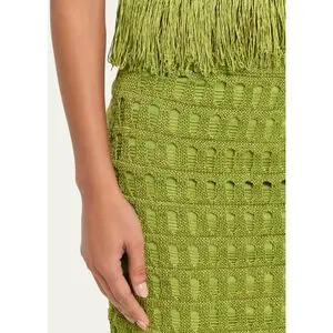 A.L.C. Esme Open-knit Fringe Top
