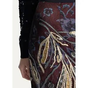 Diane Von Furstenberg Gramercy Layered Floral Midi Skirt