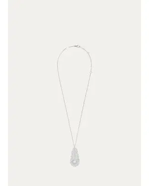 Boucheron Plume De Paon 18k White Gold & 1.34 Tcw Diamond Peacock Feather Pendant Necklace - Wg