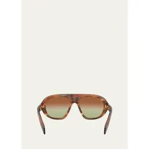 Prada 57mm Acetate Aviator Sunglasses
