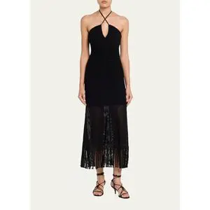 Cara Cara Hawthorn Fringe Halter Dress