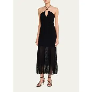 Cara Cara Hawthorn Fringe Halter Dress