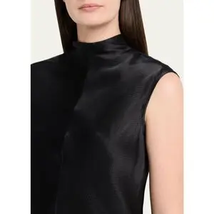 FFORME Rhea Sleeveless Hammered Satin Top