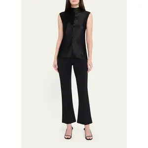 FFORME Rhea Sleeveless Hammered Satin Top
