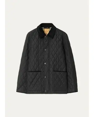 Burberry Haddington Check-lined Quilted Nylon Jacket