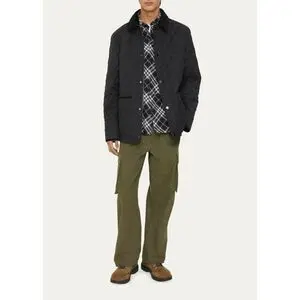 Burberry Haddington Check-lined Quilted Nylon Jacket