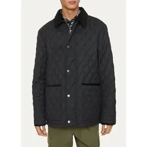 Burberry Haddington Check-lined Quilted Nylon Jacket