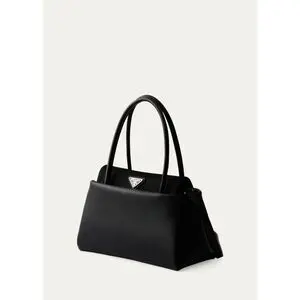Prada Passage Small Leather & Re-nylon Top-handle Bag