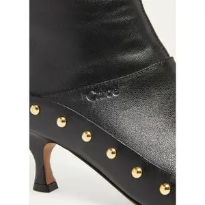 Chloé Junie Studded Leather Ankle Boots