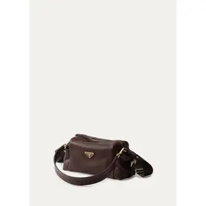 Prada Explore Leather Crossbody Bag - Black