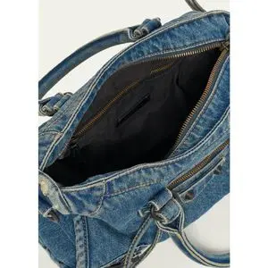 Balenciaga Le City Small Denim Tote Bag - Blue