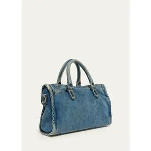 Balenciaga Le City Small Denim Tote Bag - Blue