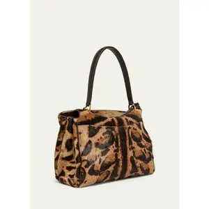 Balenciaga Rodeo Small Animal-print Calf Hair Top-handle Bag