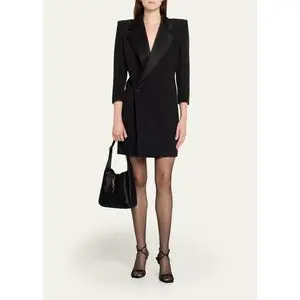 Saint Laurent Le 5 A 7 Small Shoulder Bag In Trimmed Calf Hair - Nero