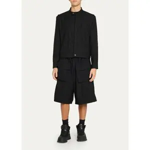 PUBLIC SCHOOL NEW YORK Franklin Band-collar Pleated Jacket