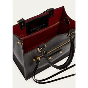 Balenciaga Le City Sleek Leather Top-handle Bag - Black