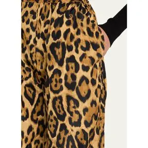 Alaïa Leopard-print Nylon Balloon Pants