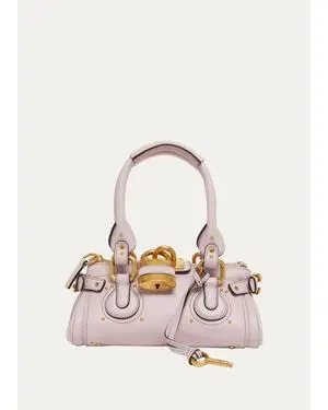 Chloé Small Paddington Padlock Shoulder Bag In Leather - Light Lilac