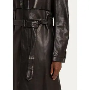 PUBLIC SCHOOL NEW YORK Leather Belted Trench Coat