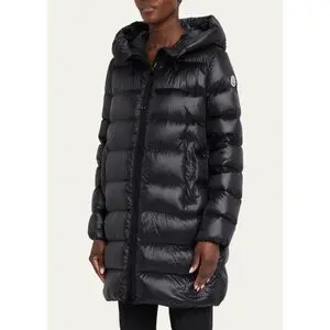 Moncler Suyenne Hooded Mid-length Down Jacket