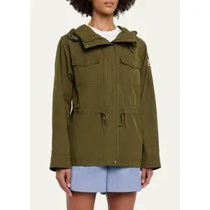 Moncler Serin Hooded Cotton-blend Parka - Olive