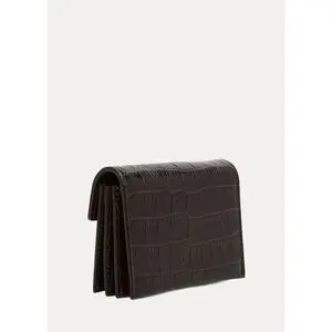 TOM FORD Mia Croc-embossed Leather Crossbody Card Holder
