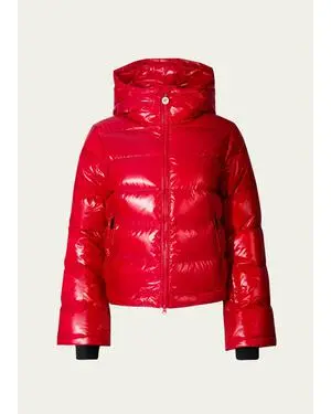 Perfect Moment Polar Flare Down Ski Jacket - Red