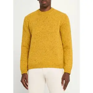 Iris Von Arnim Melange Wool & Cashmere Crewneck Sweater - Red