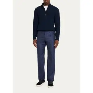 Iris Von Arnim Cashmere Melange Half-zip Sweater