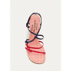 Loewe 90mm Comic Gingham Strappy Sandals