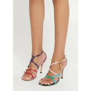 Loewe 90mm Comic Gingham Strappy Sandals