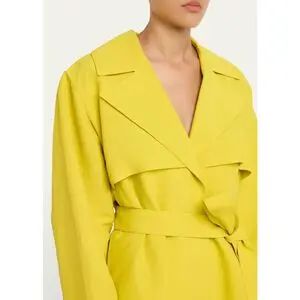 Alaïa Paper Belted Midi Trench Coat