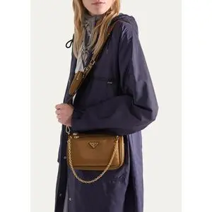 Prada Re-edition Logo Top Handle Bag - Brandy