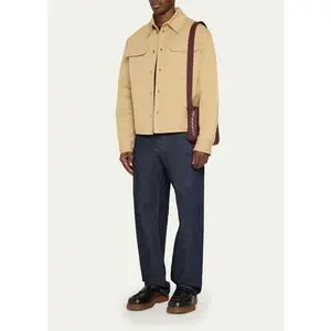 Bottega Veneta Drawstring Leather Dustbag - Deep Mahog