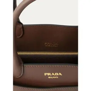 Prada Prelude Leather Top Handle Bag - Palissandro