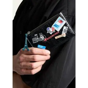 Balenciaga Mail Artwork Cash Long Coin Card Holder