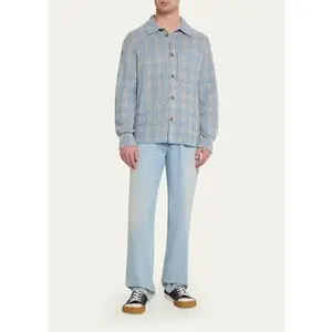Guest In Residence Light Blue Knit Button-down Shirt