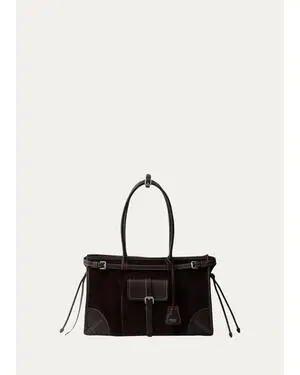 Prada Bonnie Large Corduroy Tote Bag