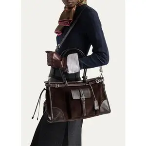 Prada Bonnie Large Corduroy Tote Bag