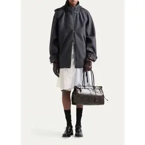 Prada Bonnie Leather Shoulder Bag - Forest