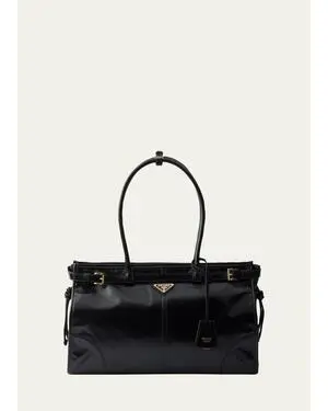 Prada Bonnie Leather Shoulder Bag - Nero