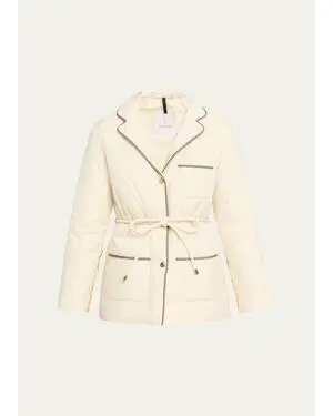 Moncler Tieche Belted Mid-length Down Jacket