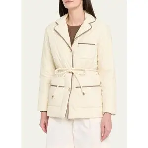 Moncler Tieche Belted Mid-length Down Jacket