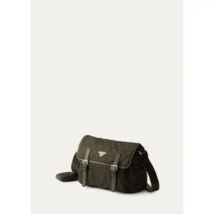 Prada Vela Large Quilted Re-nylon Shoulder Bag