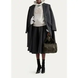 Prada Vela Large Quilted Re-nylon Shoulder Bag