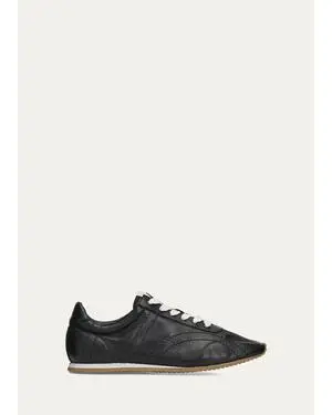 TOTEME Flex Nappa Leather Low-top Sneakers - Black