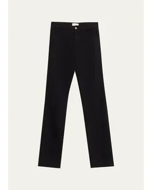 THE ROW Carlyl Mid-rise Straight-leg Jeans - Black