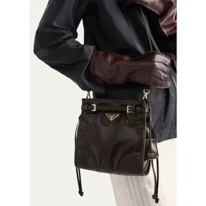 Prada Bonnie Mini Leather Crossbody Bag - Forest